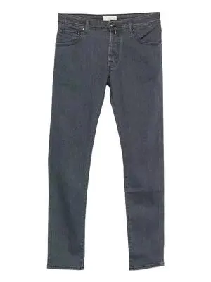 Jacob Cohen Logo-patch Straight-leg Jeans - Grey