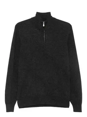 Brunello Cucinelli Half-zip Wool Sweater - Grey