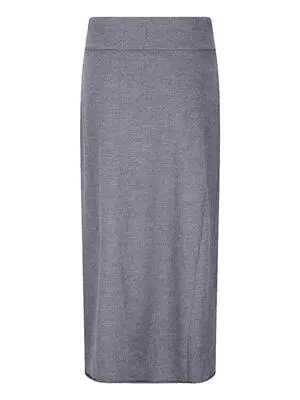 Labo.art Stretch-wool Midi Skirt - Grey