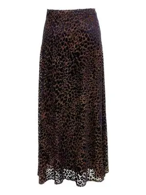 IRIE' Irie Leopard-print Devoré Maxi Skirt - Brown