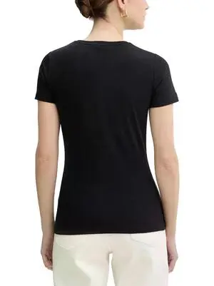 TRUSSARDI Logo-embroidered T-shirt - Black