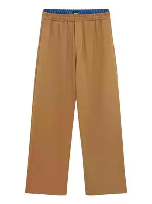 MSGM Layered-waistband Straight-leg Trousers - Neutrals