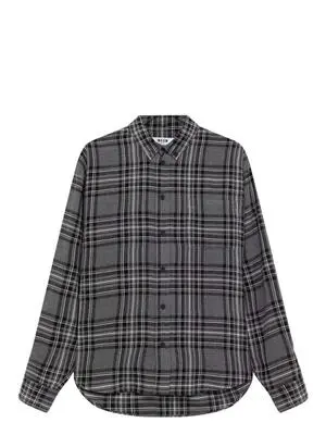 MSGM Check-print Button-down Shirt - Grey