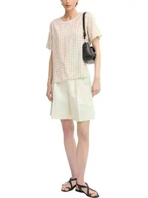 TRUSSARDI Geometric-print Short-sleeve T-shirt - Neutrals