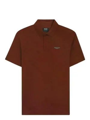 BOSS Logo-plaque Polo Shirt - Brown