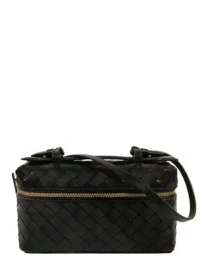 Bottega Veneta Intrecciato Messenger Bag - Black