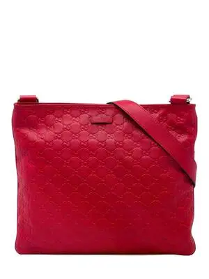 Gucci 2016-2026 Guccissima Crossbody Bag - Red