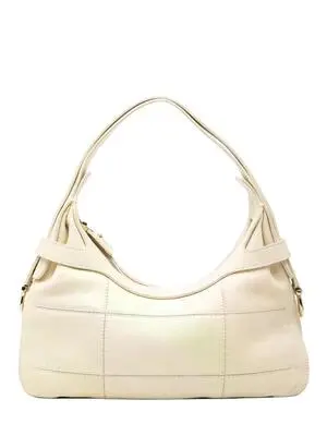 FERRAGAMO 2000-2010 Leather Gancini Handbag - Brown