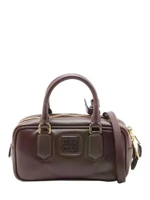Miu Miu 2023-2026 Leather Arcadie Satchel - Brown