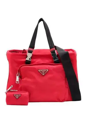 Prada 2019-2026 Tessuto Pet Carrier Bag Travel Bag - Red