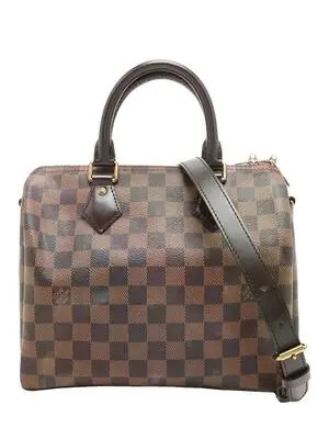 LOUIS VUITTON 2018 Damier Ebene Speedy Bandouliere 25 Satchel - Brown