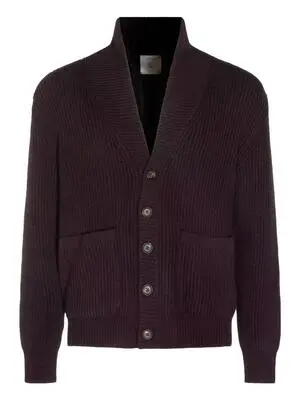 Eleventy Shawl-collar Cardigan - Red