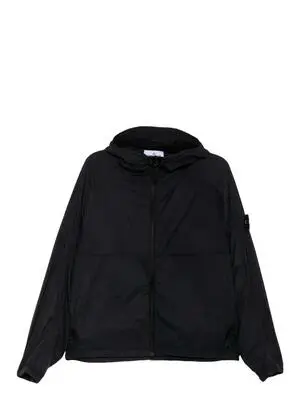 Stone Island Compass-patch Hooded Jacket - Black