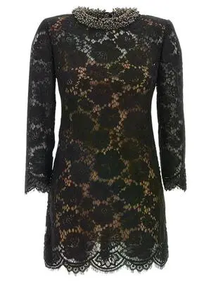 SELF-PORTRAIT Lace Mini Dress - Black