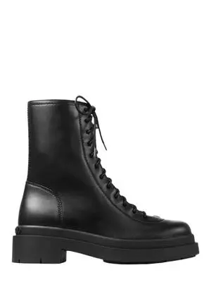 JIMMY CHOO Sima Flat Smooth-leather Ankle Boots - Black