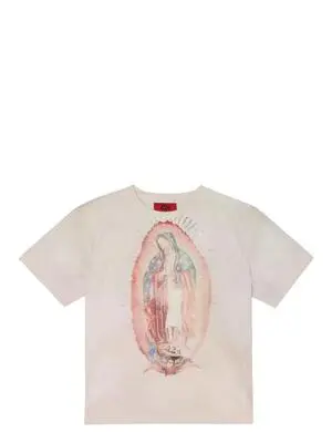 424 Virgin Mary Graphic-print T-shirt - Neutrals