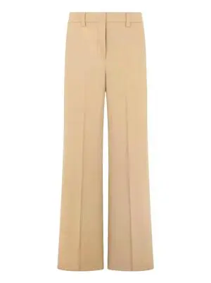 SLOWEAR Pressed-crease Wide-leg Trousers - Neutrals