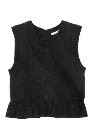 Cecilie Bahnsen Cecilie Bahnsen Ruffled Knit Vest Grey