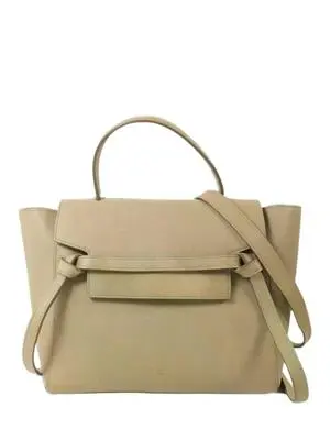 Celine Micro Belt Leather Tote Bag - Neutrals