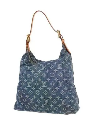 LOUIS VUITTON Monogram Denim Baggy Shoulder Bag - Blue
