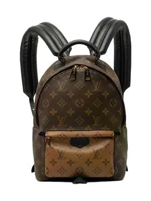 LOUIS VUITTON 2018 Monogram Reverse Palm Springs Pm Backpack - Brown