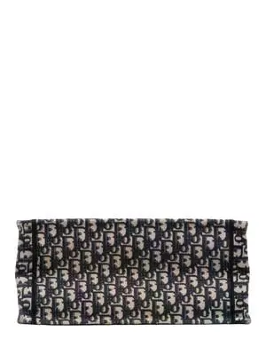 Dior 2021 Medium Oblique Embroidered Canvas Book Tote Bag - Blue