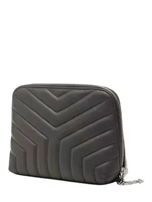 Saint Laurent 2017 Matelasse Lambskin Monogram Loulou Cosmetic Case Pouch - Black