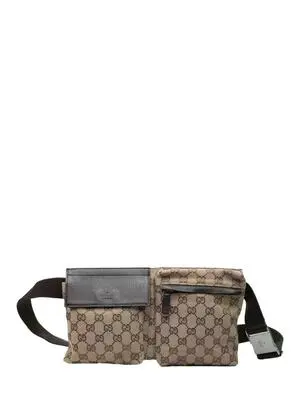 Gucci 2000-2015 Gg Canvas Double Pocket Belt Bag - Neutrals