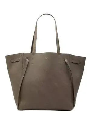 Celine 2020 Small Leather Phantom Cabas Tote Bag Grey