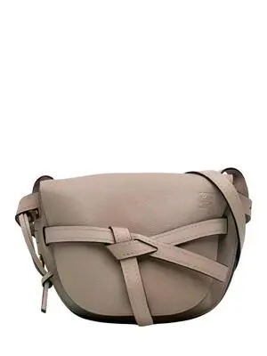 Loewe 2019 Small Leather Gate Crossbody Bag - Neutrals
