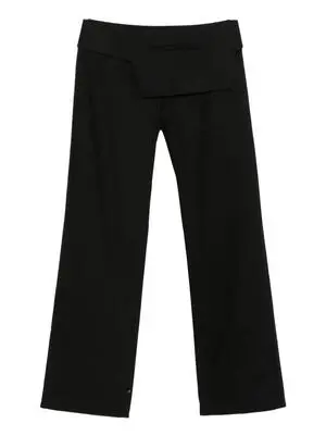 ST. AGNI Belt-detail Straight-leg Trousers - Black
