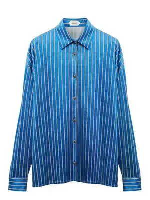 Versace Viscose-jersey Shirt Blue