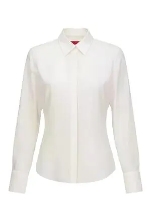 Isaia Concealed-placket Long-sleeve Shirt - Neutrals