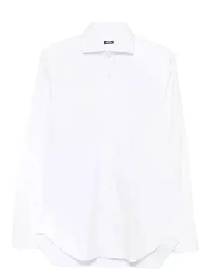 BARBA NAPOLI Spread-collar Long-sleeve Shirt - White