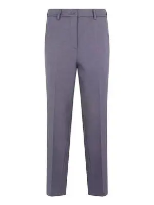 DRHOPE Pressed-crease Wide-leg Trousers - Grey
