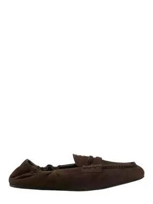 Miu Miu Logo-embossed Elasticated Loafers - Brown