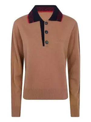 N°21 Wool Polo-collar Sweater - Brown