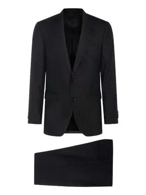 LARDINI Pinstriped Wool Suit - Blue
