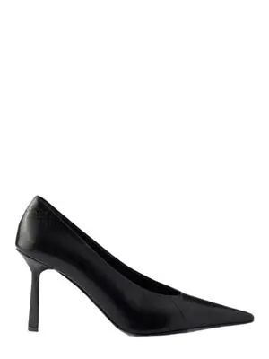 Prada Ayers Leather Pointy Toe Pumps - Black
