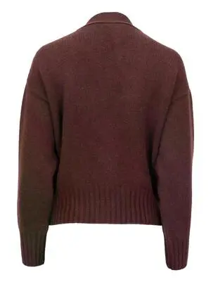 Isaia V-neck Button-up Cardigan - Brown