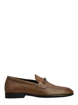TOD'S T Timeless Leather Loafers - Brown