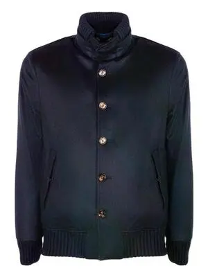 KIRED Cashmere Bomber Jacket - Blue