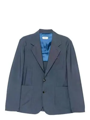 Versace Notched-lapel Single-breasted Jacket - Blue