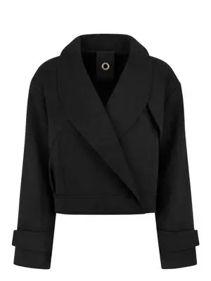 Giorgio Armani Shawl-collar Cropped Jacket - Grey