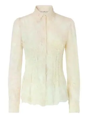 Ermanno Scervino Lace Embroidered Long-sleeve Shirt - Neutrals