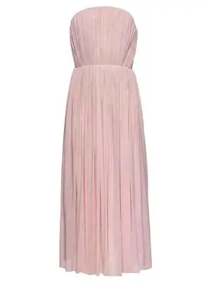 Magda Butrym Pleated Strapless Midi Dress - Pink