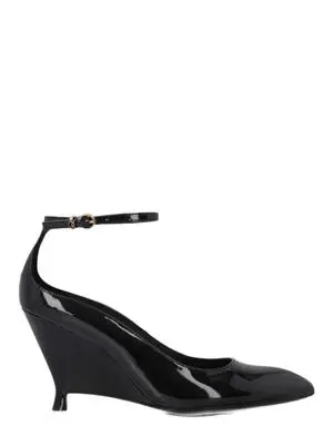 Pinko Patent-leather Wedge Pumps - Black