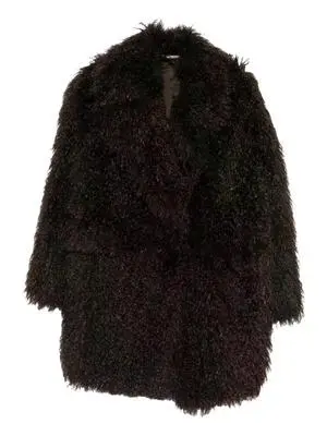Tagliatore Bouclé-texture Double-breasted Coat - Brown
