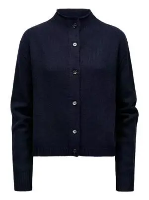 LISA YANG Button-fastening High-neck Cardigan - Blue