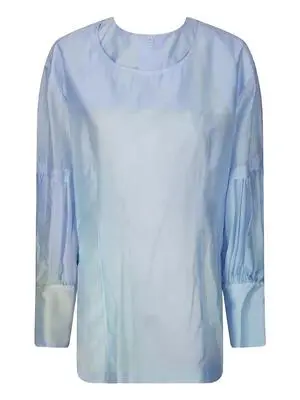 THELATEST Erin Gathered-sleeve Blouse - Blue
